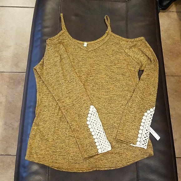 Tops | Open Shoulder Long Sleeve Blouse | Poshmark
